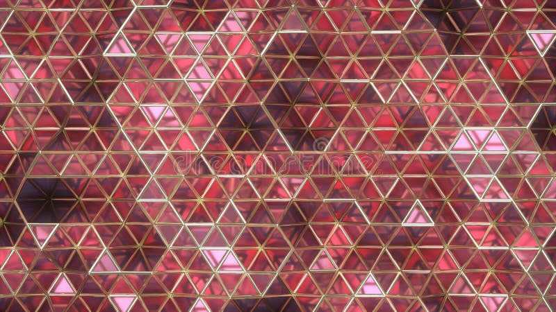 Abstract Red Embossed Background with a Gold Grid 3D Image Stock ...