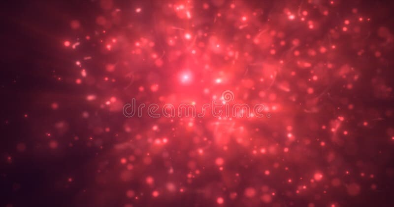 Abstract Red Energy Particles and Dots Glowing Flying Sparks Festive ...