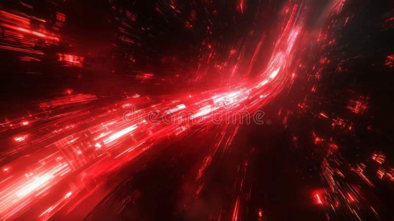 Abstract Red Energy Stream Background Stock Illustration - Illustration ...