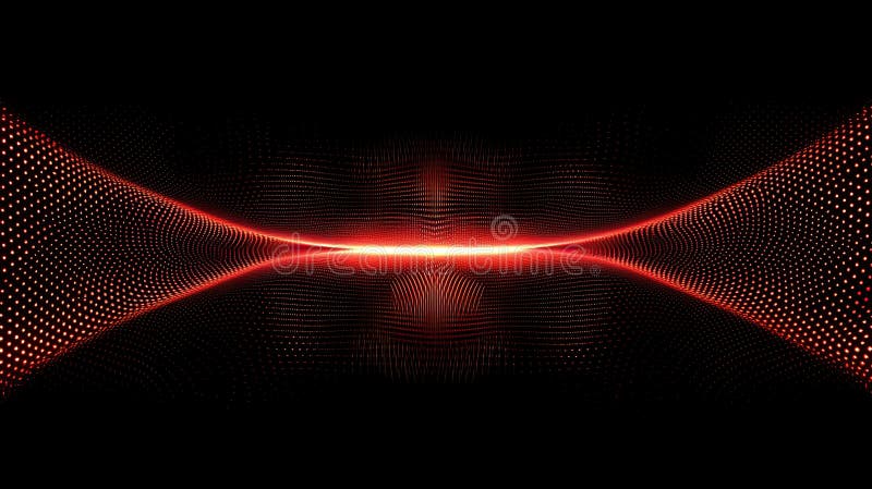 Abstract Red Energy Wave stock illustration. Illustration of modern ...
