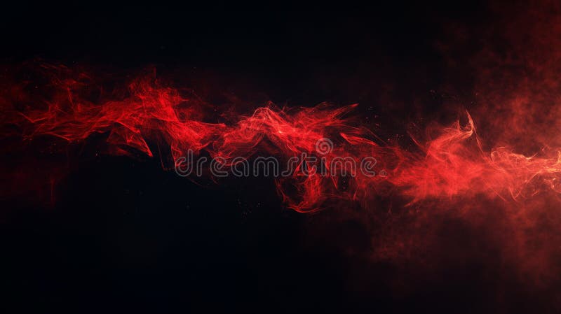 Abstract Red Energy Waves Surging through Dark Space Stock Illustration ...