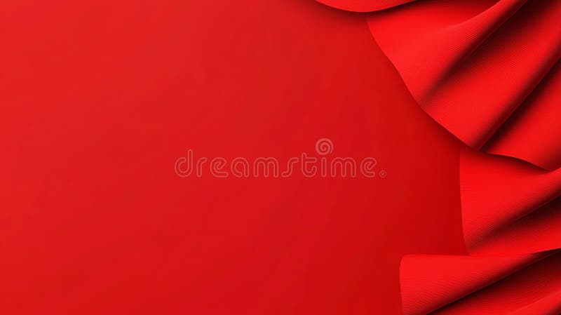 Abstract Red Fabric Texture Background Smooth Folds Vibrant Color ...
