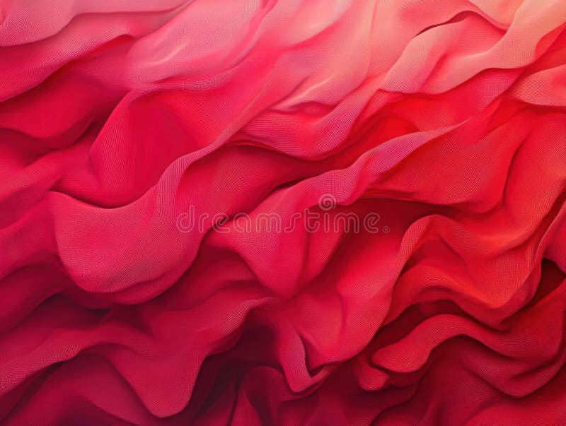 Abstract Red Fabric Waves, a Play of Light and Texture Stock Photo ...