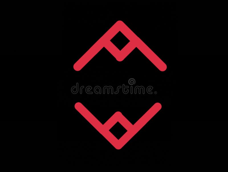 Abstract Red Figures on Black Background Stock Illustration ...