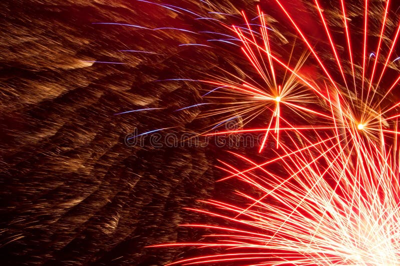 Abstract red fireworks stock image. Image of black, festive - 88045689