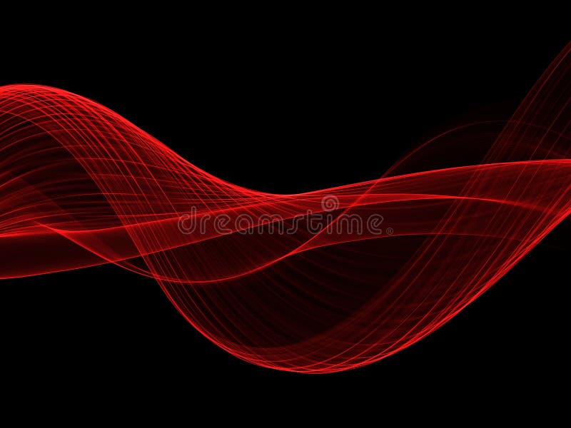 Abstract Red Flow Wave Background Stock Illustration - Illustration of ...