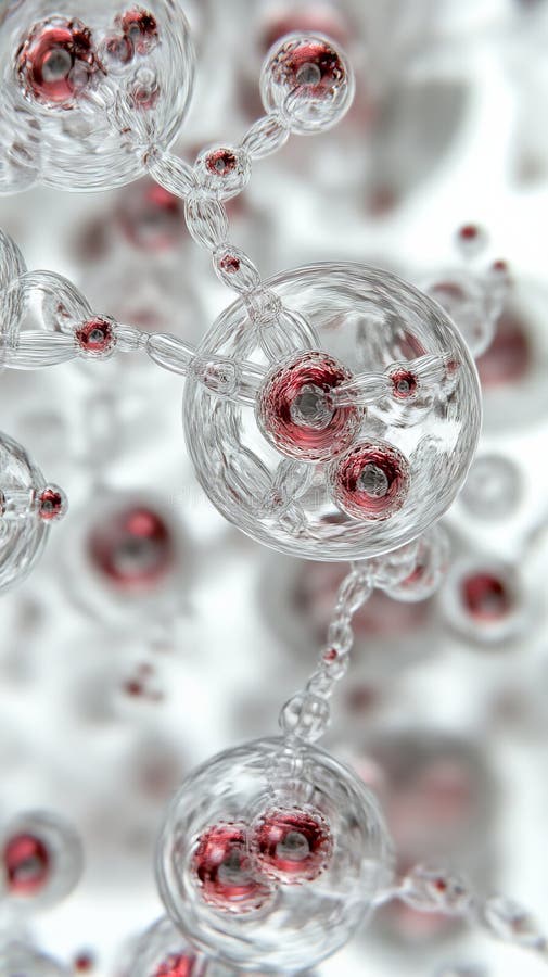 An Abstract Red Fluid Structure Photographed Close Up in Macro Stock ...