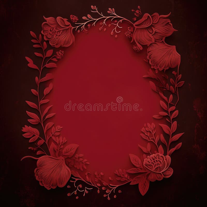 Abstract Red Frame Background or Christmas Paper with Bright Center ...