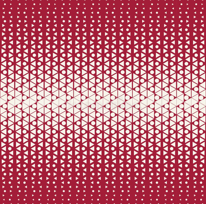 Abstract Red Geometric Halftone Triangle Gradient Pattern Background ...