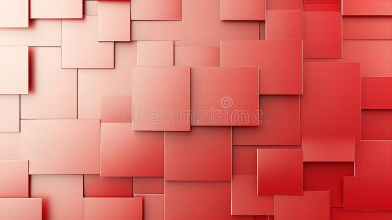 Abstract Red Geometric Pattern with Overlapping Squares and Rectangles ...