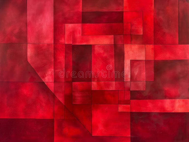 Abstract Red Geometric Pattern Stock Photo - Image of overlapping, minimalistic: 319376730