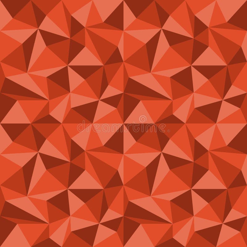 Abstract Red Geometric Seamless Pattern with Triangles, Vector Stock ...
