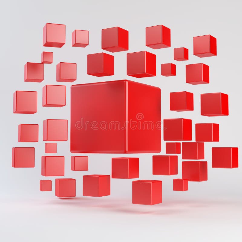 Abstract Red Geometric Shapes Picture. Image: 36305253