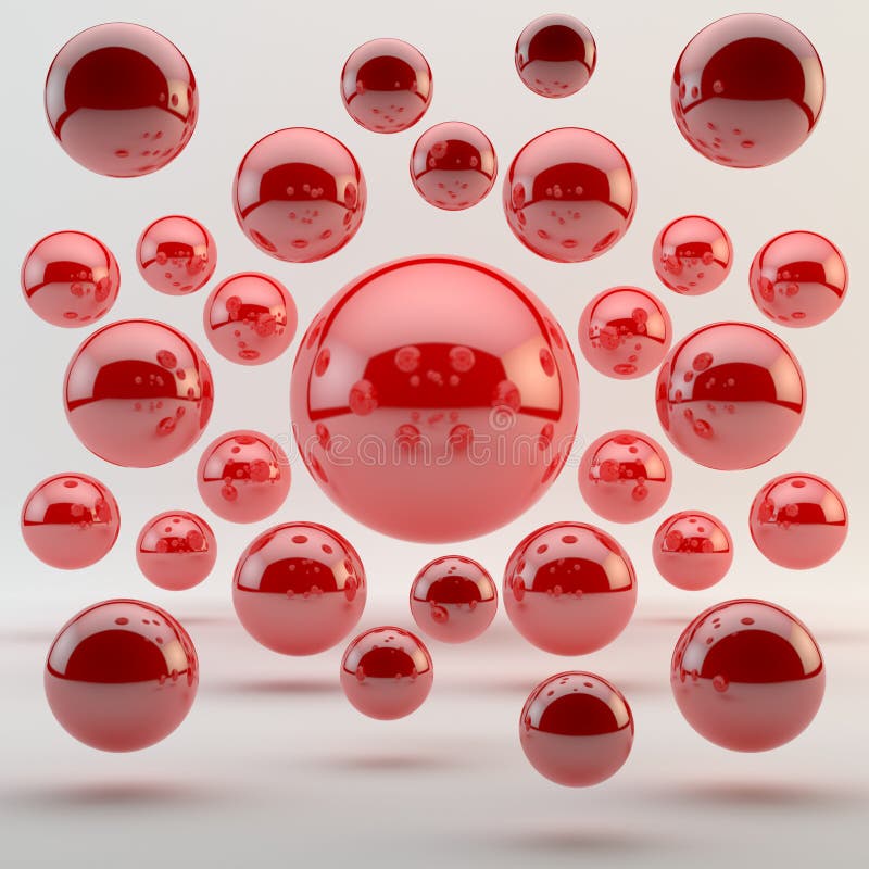 Abstract Red Geometric Sphere Stock Illustration - Illustration of ...