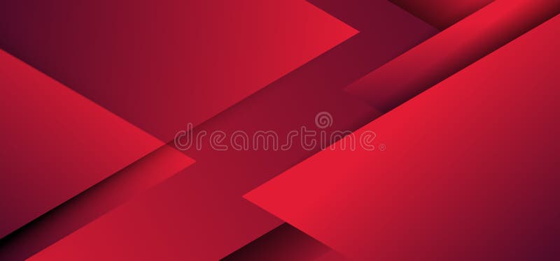 Abstract Red Geometric Triangles Overlapping Layer Paper Cut Style ...