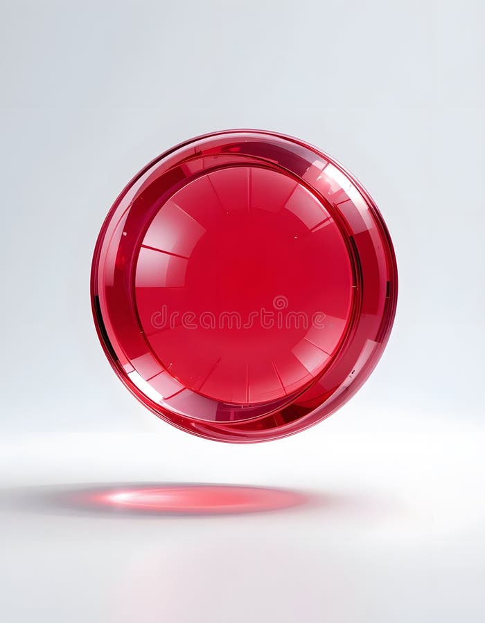 Abstract Red Glass Sphere: a Study in Light and Reflection on a Sleek ...