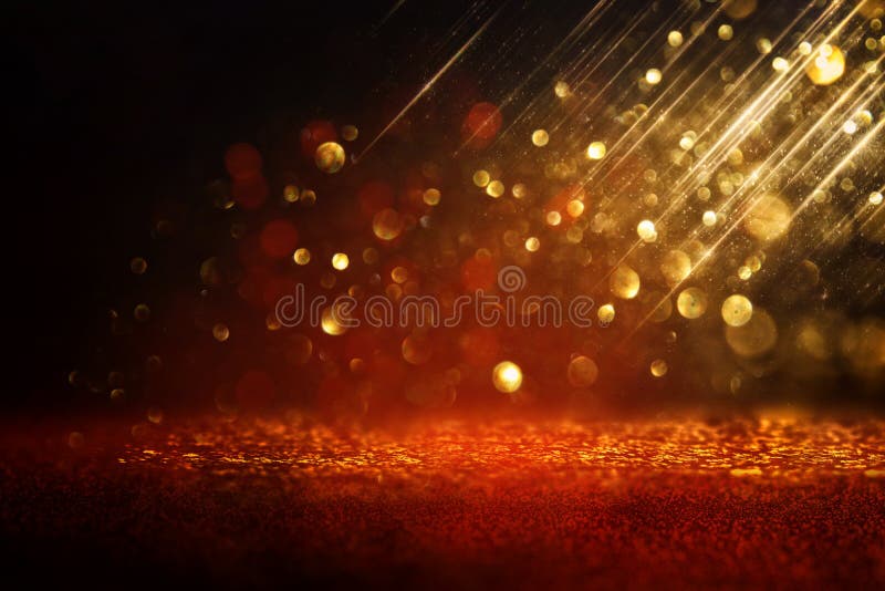 Abstract Red Glitter Lights Background. Defocused Stock Photo - Image ...