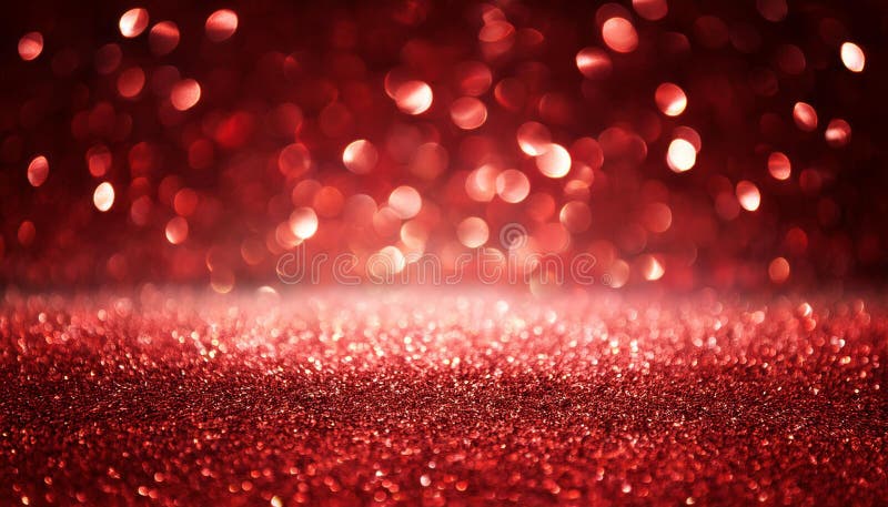 Abstract Red Glitter Lights Background. Defocused Stock Illustration ...