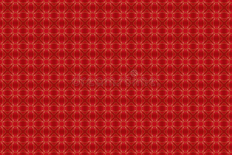 Red Yellow Chinese Flower Pattern Background Stock Illustration ...