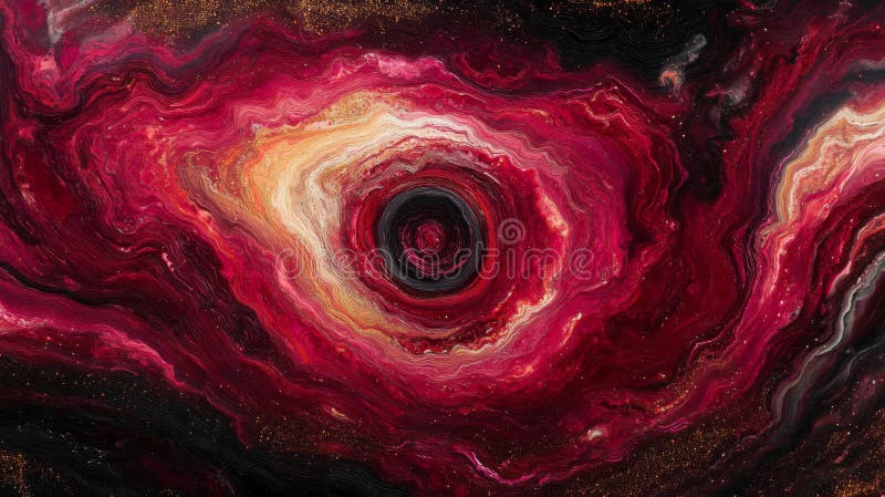 Abstract Red Gold Galaxy Nebula Cosmic Art Stock Illustration ...
