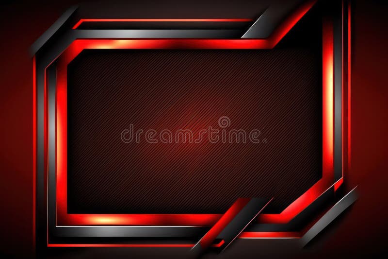 Abstract Red with Gold Geometric Background. Frame Stock Illustration ...