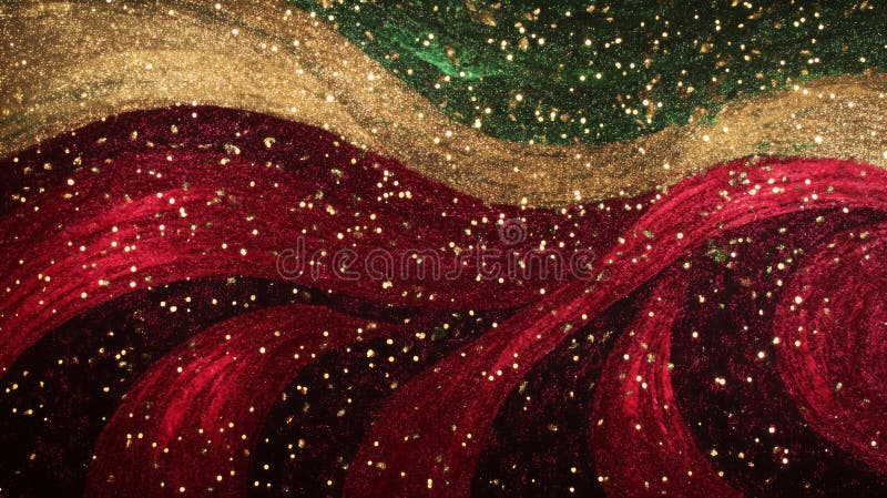 Abstract Red Gold Green Glitter Texture Background Stock Illustration ...