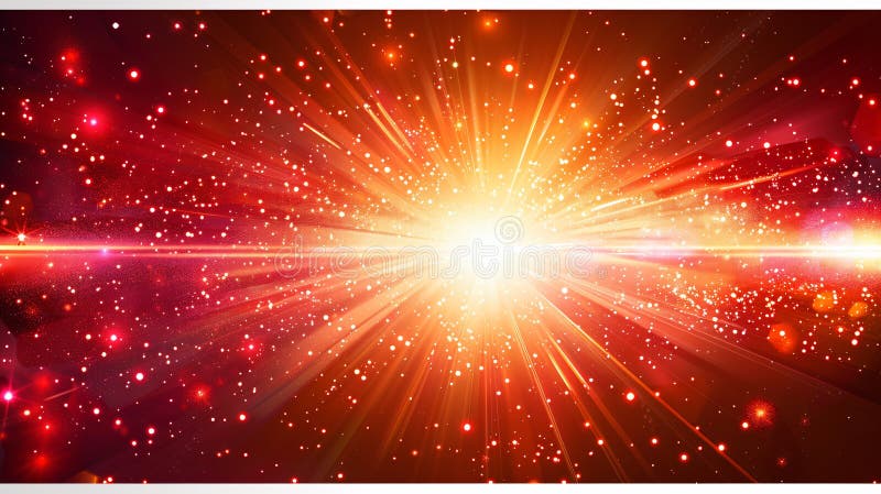 Abstract Red and Gold Light Explosion Stock Illustration - Illustration ...