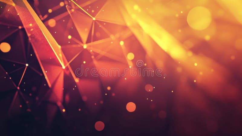 Abstract Red Gold Network Glow Stock Illustration - Illustration of ...