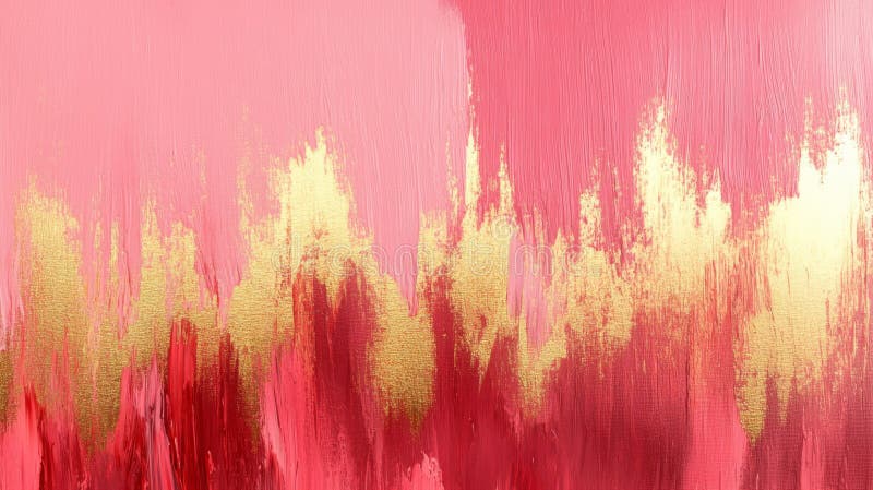 Abstract Red Gold Paint Texture Background Art Stock Illustration ...