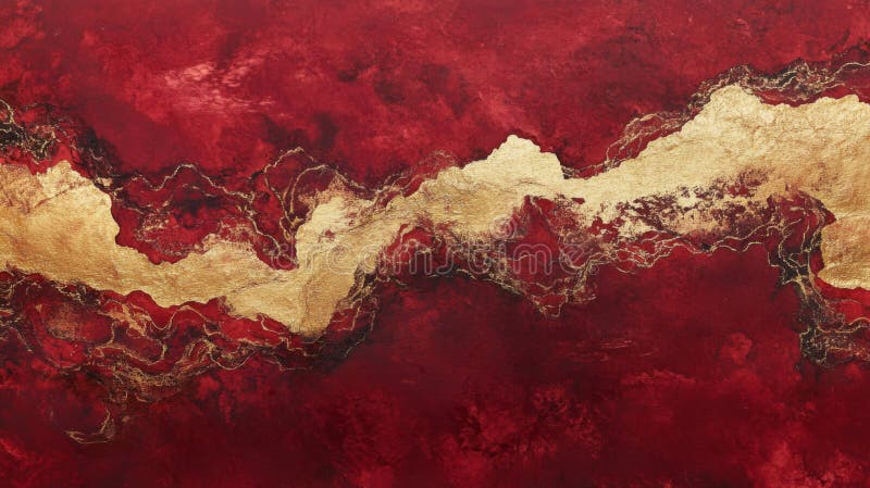Abstract Red and Gold Swirl Texture Background Stock Illustration ...