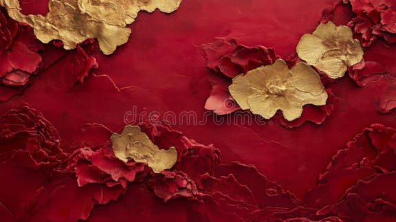 Abstract Red and Gold Texture Background Stock Illustration ...