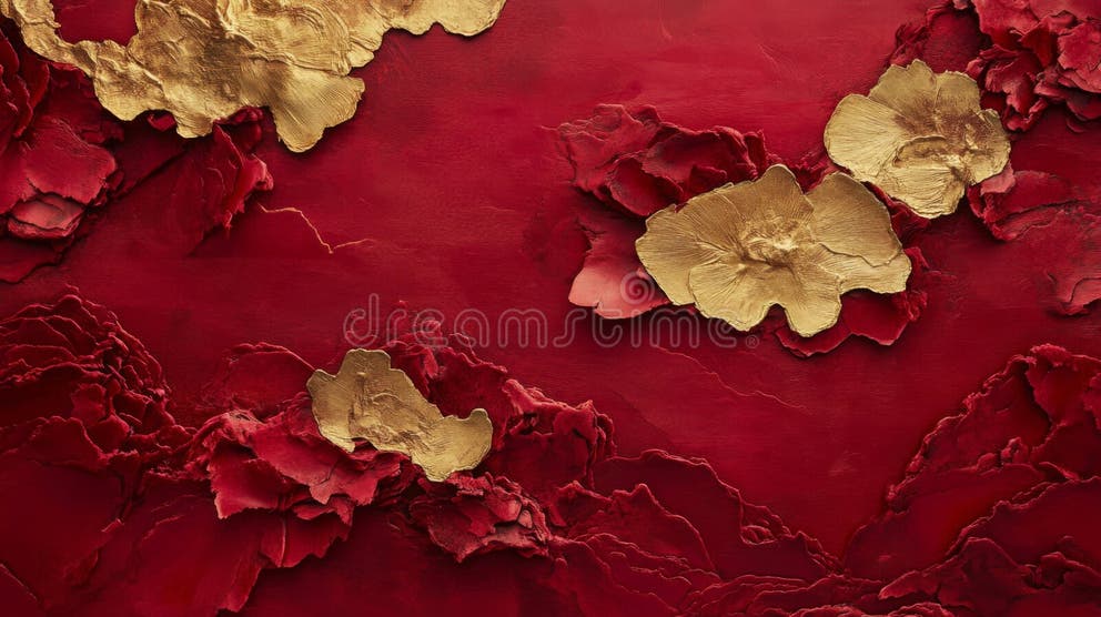 Abstract Red and Gold Texture Background Stock Illustration ...
