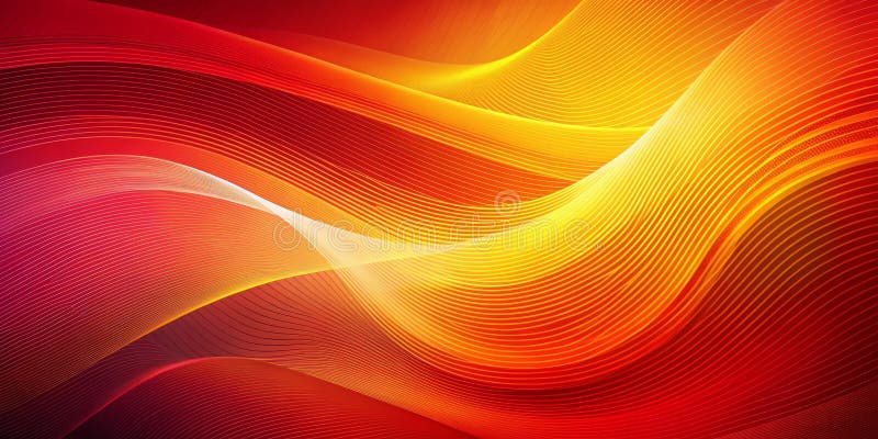 Abstract Red and Gold Wave Composition Stock Illustration ...