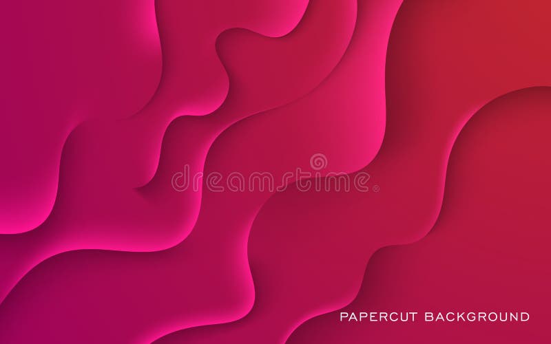 Abstract Red Gradient Dynamic Wavy Shape Shadow and Light Background ...