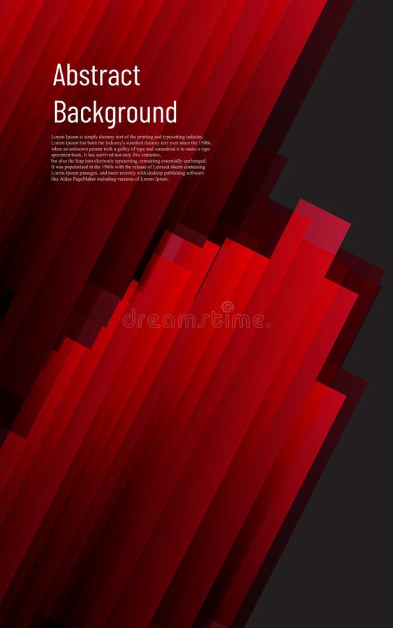 Abstract Red Gradient Geometric Overlap Cover Stock Vector ...