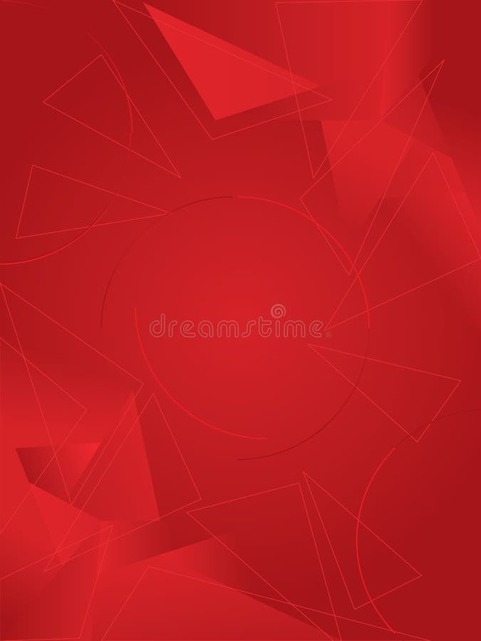 Abstract Red Gradient Triangle and Circle Background Stock Vector ...