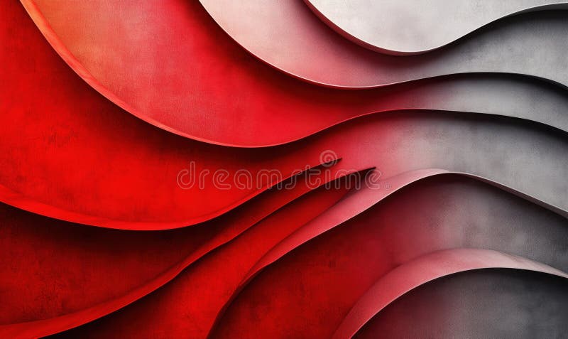 Abstract Red and Gray Wave Patterns Creating Dynamic Texture and Depth Stock Image - Image of ...