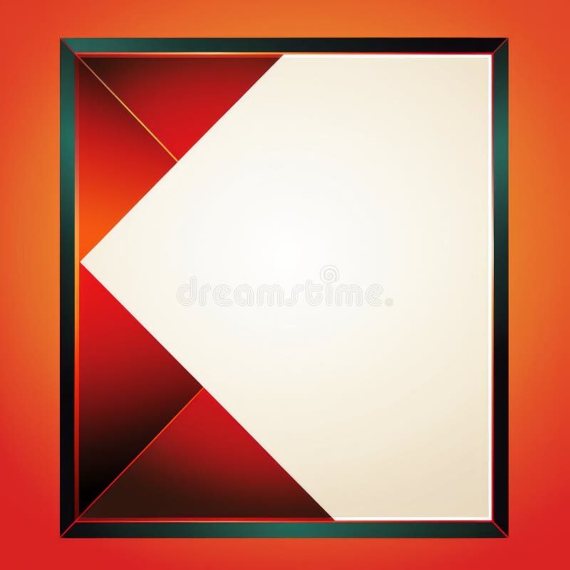 An Abstract Red and Green Frame with an Empty Space in the Middle Stock ...