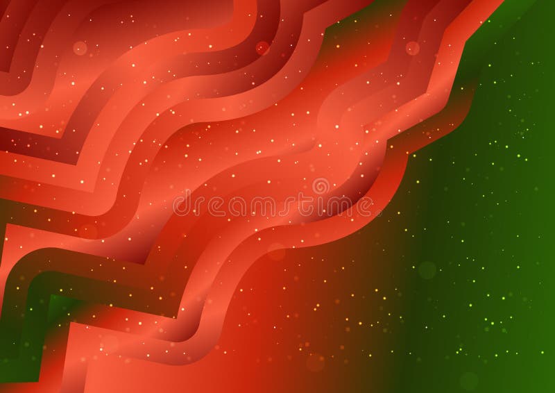 Abstract Red and Green Gradient Wave Background Stock Vector ...