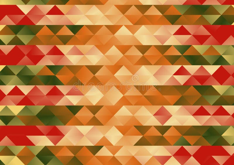 Abstract Red Green and Orange Triangular Background Stock Vector ...