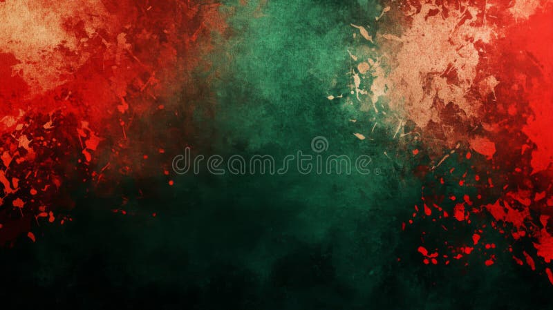 Abstract Red and Green Paint Splatter Texture Background Stock ...