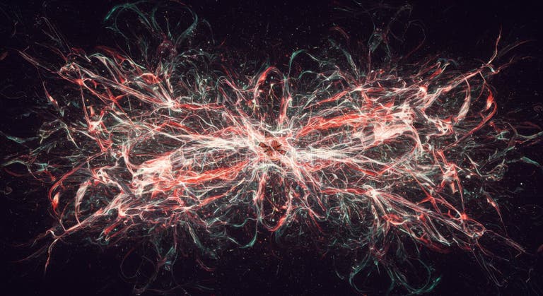 Abstract Red Green Particle Explosion Background Stock Illustration ...