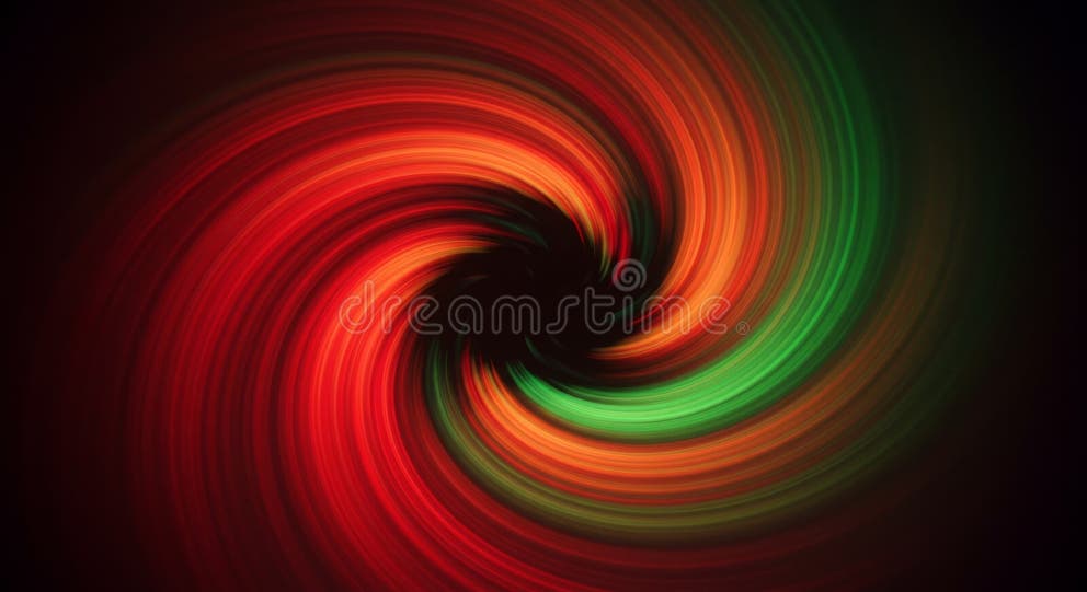 Abstract Red Green Swirl Vortex Background Stock Illustration ...