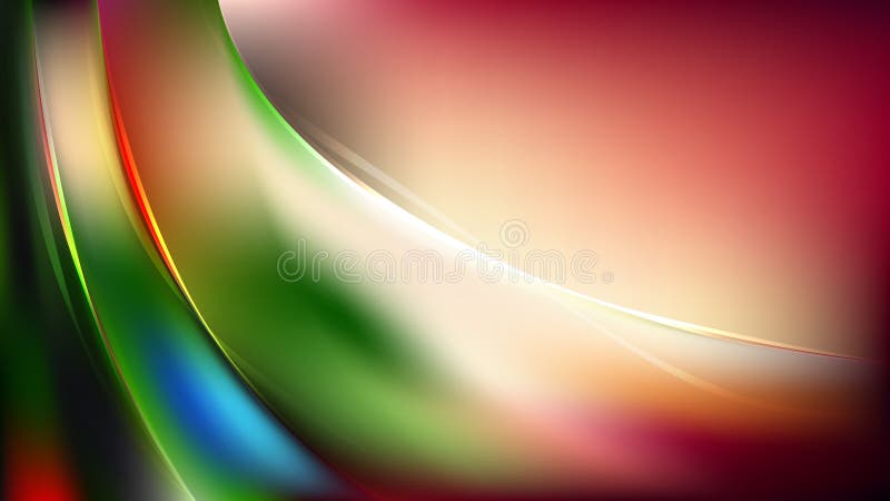 Abstract Red and Green Wave Background Vector Illustration Stock ...
