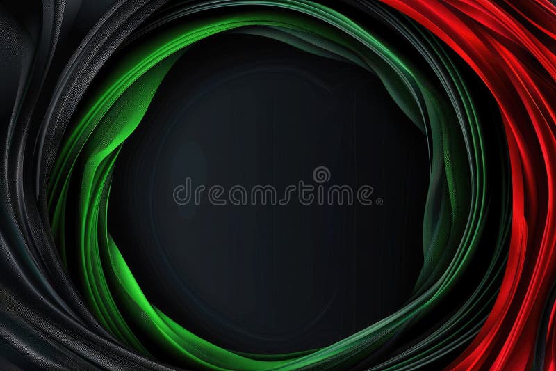 Abstract Red Green Wave Effect Express and Emphasize Energetic Signal ...