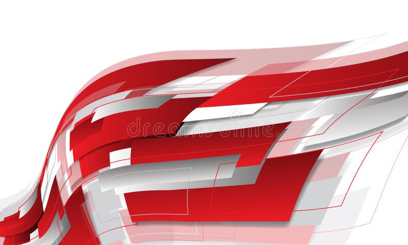 Abstract Red Grey Geometric Curve on White Design Modern Creative ...