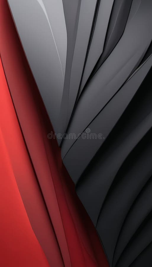 Abstract Red and Grey Geometric Curves with Dynamic Flowing Patterns ...