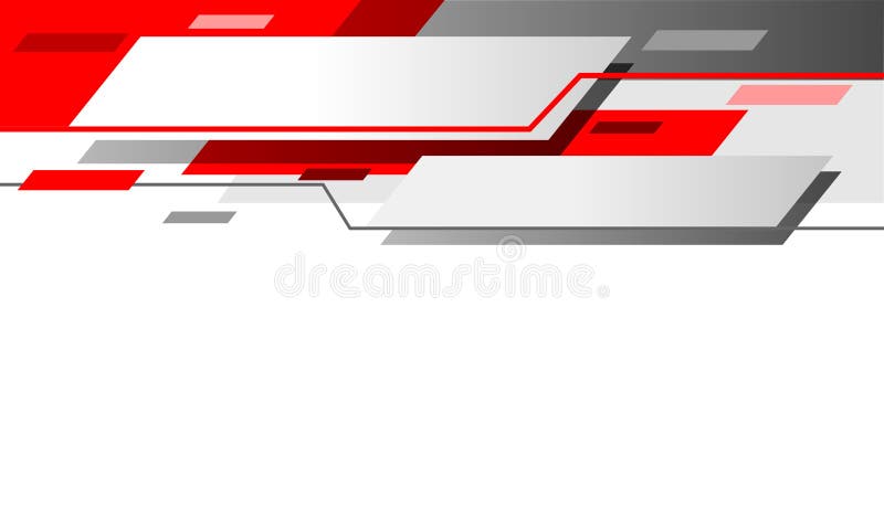 Abstract Red Grey Technology Geometric Motion Template Header with ...