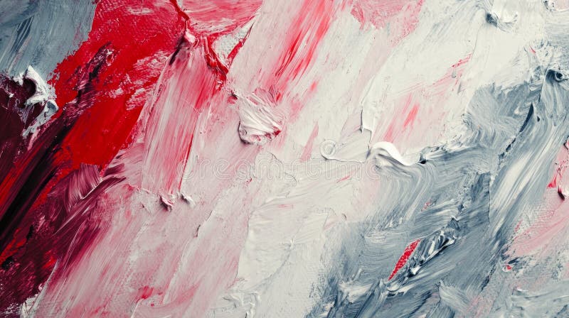 Abstract Red Grey White Paint Texture Bold Strokes Vibrant Hues ...