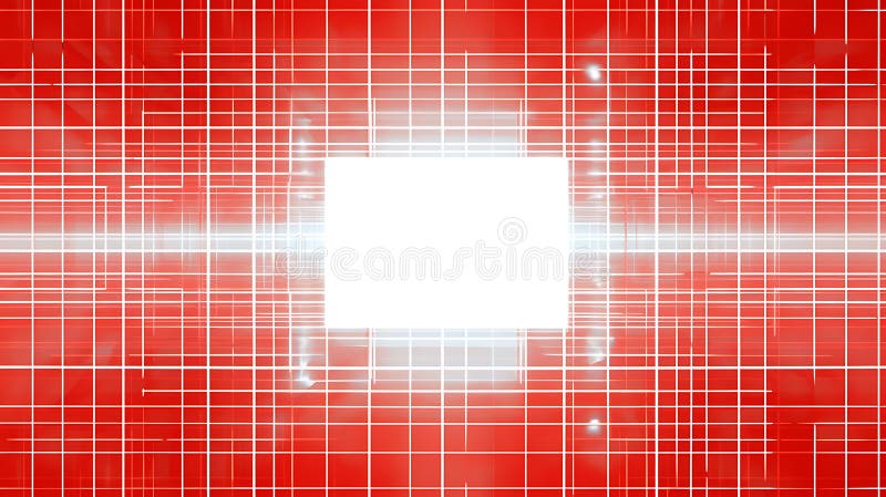 Abstract Red Grid Pattern with Central White Square Stock Illustration ...